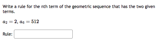 Solved Write a rule for the nth ﻿term of ﻿the geometric | Chegg.com