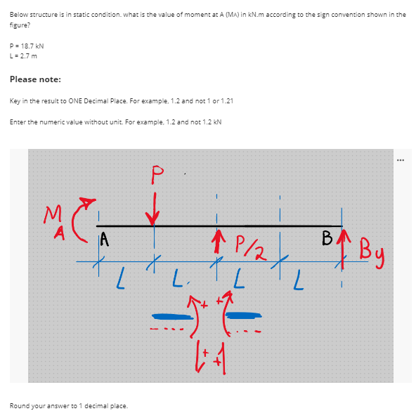 Solved Below structure is in static condition. what is the | Chegg.com