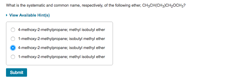 Solved What is the systematic and common name, respectively, | Chegg.com