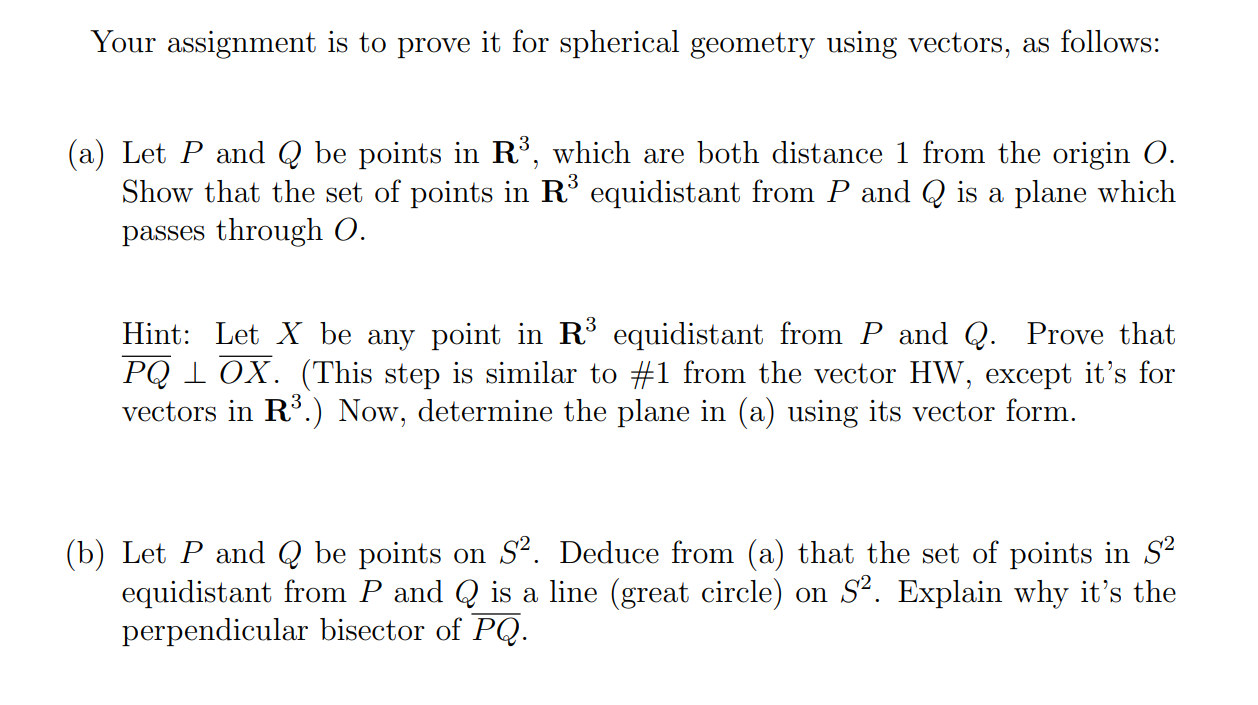 Solved Theorem. Given points P and Q, the set of points | Chegg.com