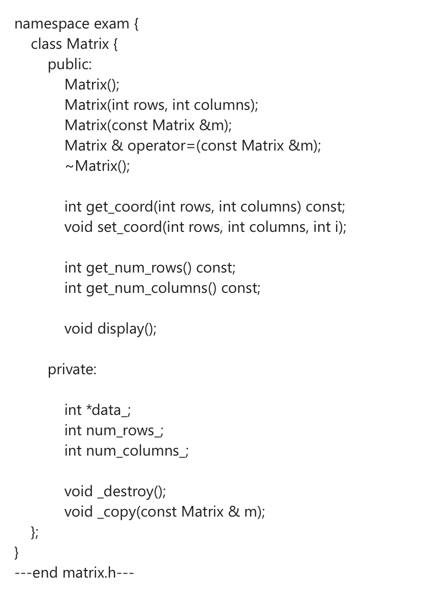 Solved Given this metric class, how do I write a | Chegg.com