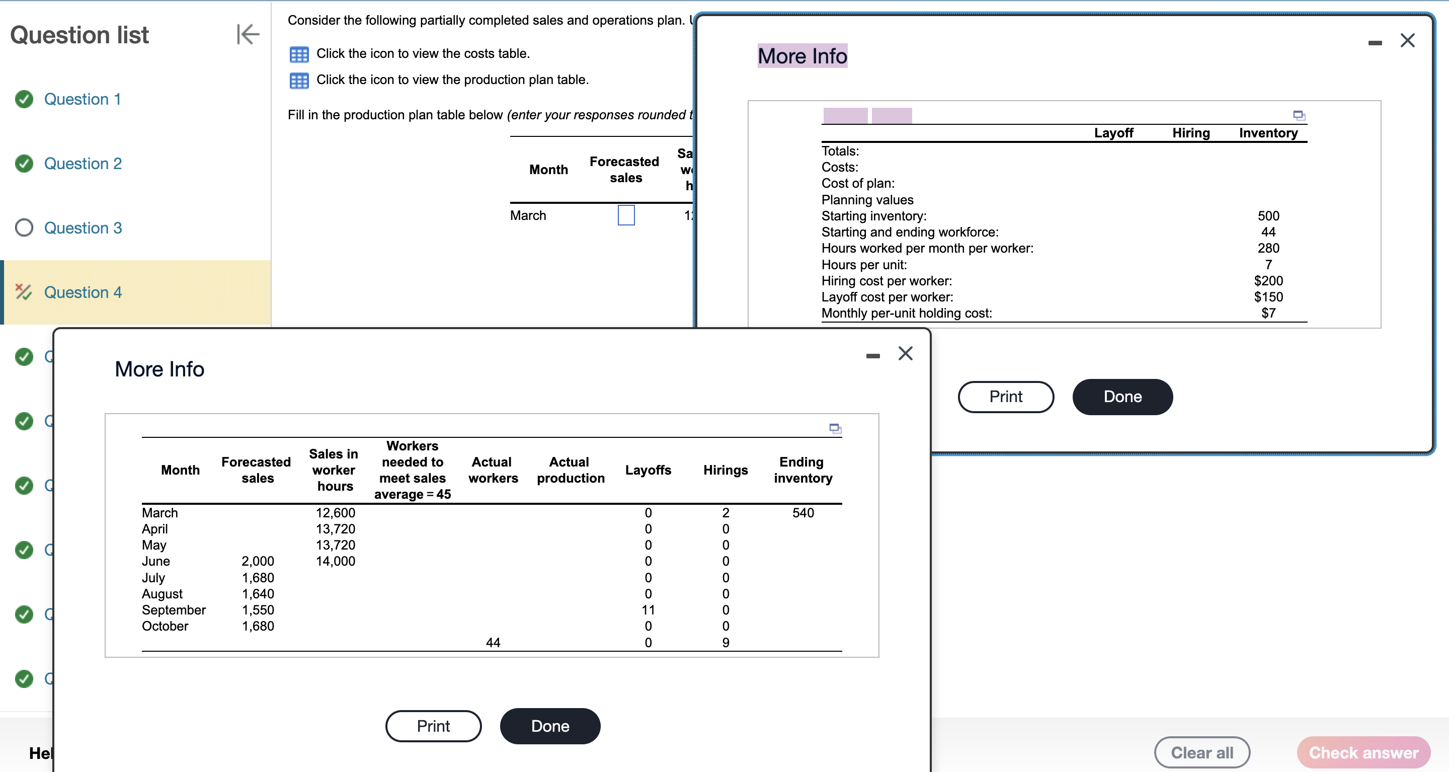 \r\n\\begin{tabular}{lcccccccc} \\hline Month & \\( | Chegg.com