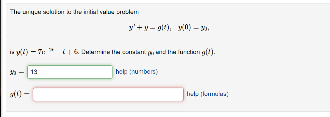Solved The unique solution to the initial value problem y' | Chegg.com