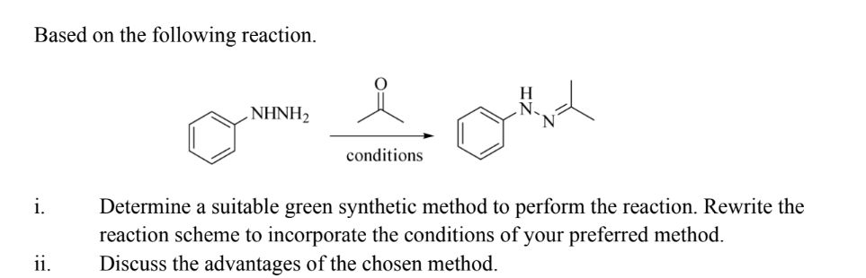 Solved Based on the following reaction. i. Determine a | Chegg.com