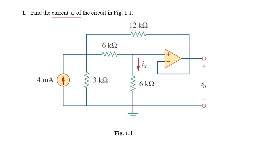 Solved Find the current ix ﻿of the circuit in Fig. | Chegg.com