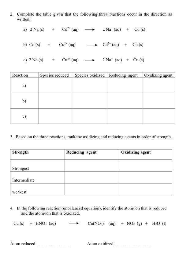 Solved 2. Complete the table given that the following three | Chegg.com