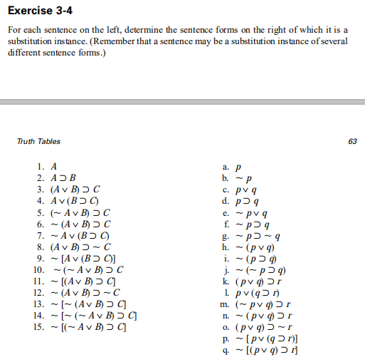 Solved in Exercise 3-4, #9 and #13 Just write the letters of | Chegg.com