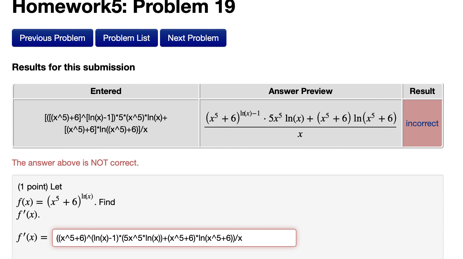 Solved Homework5: Problem 19 Results for this submission The | Chegg.com