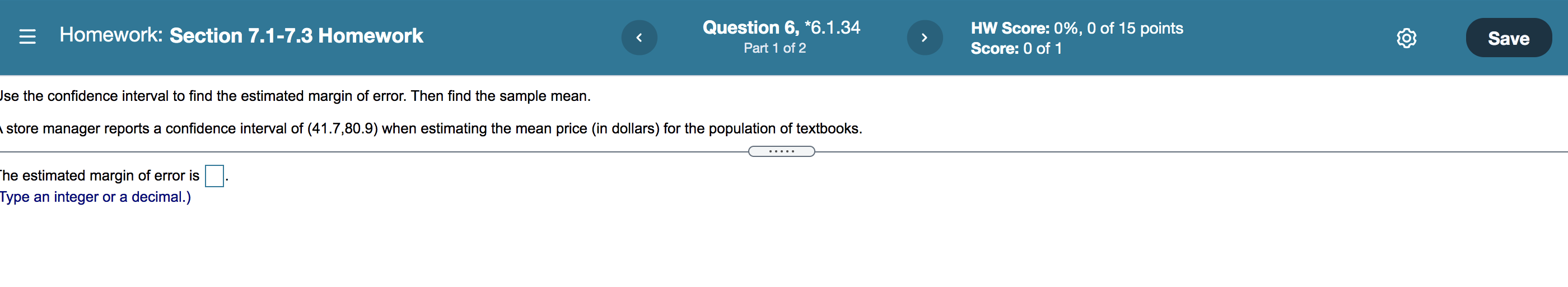 Solved Homework Section 7 1 7 3 Homework Question 6