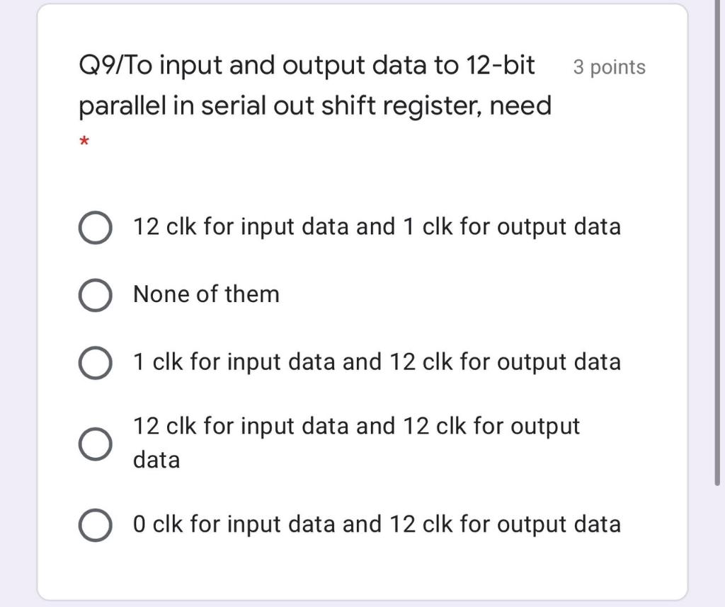 Solved 3 points Q9/To input and output data to 12-bit | Chegg.com
