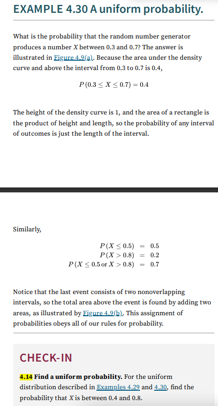 Solved 4.14 Find a uniform probability. For the uniform | Chegg.com