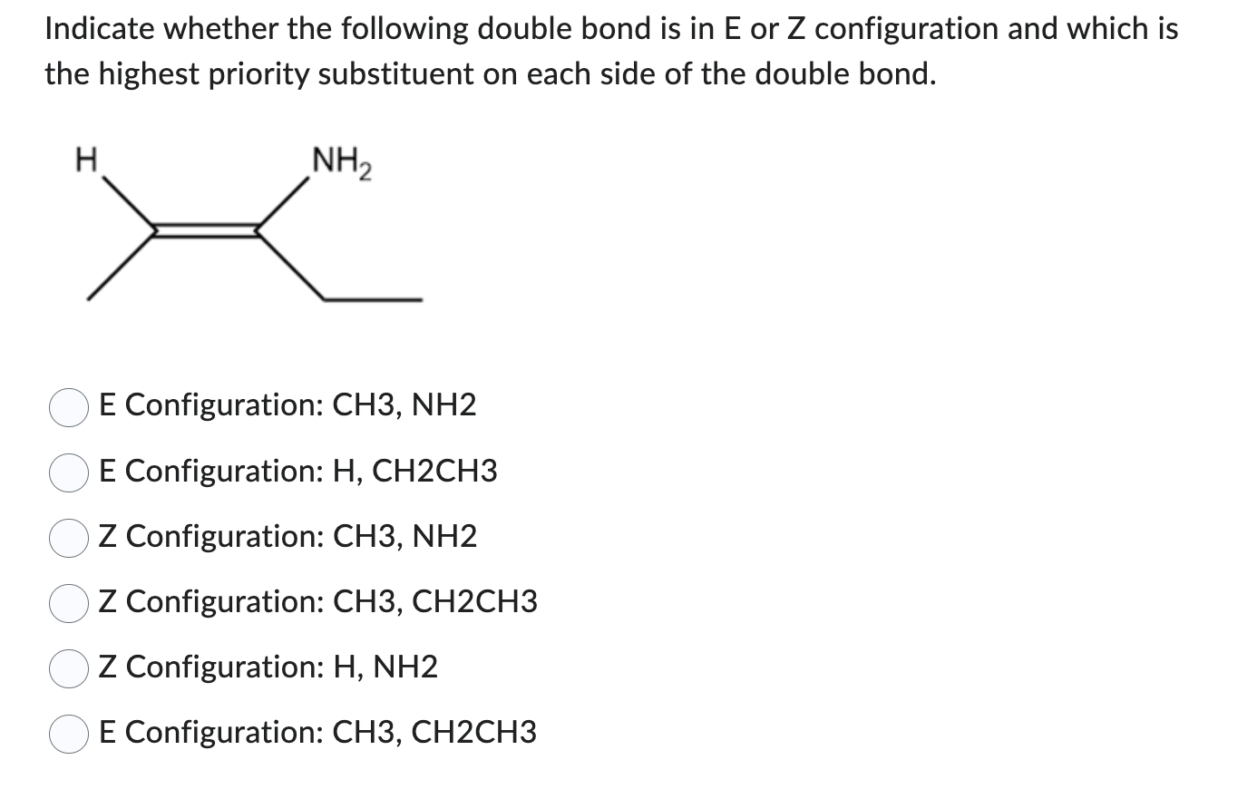 Solved Indicate whether the following double bond is in E or | Chegg.com