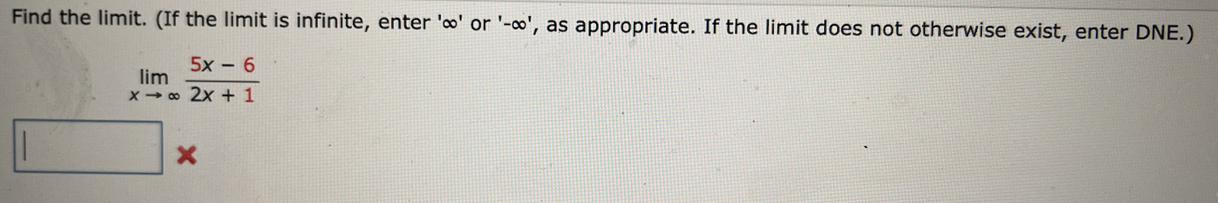 Solved Find the limit. (If the limit is infinite, enter ' ∞ | Chegg.com