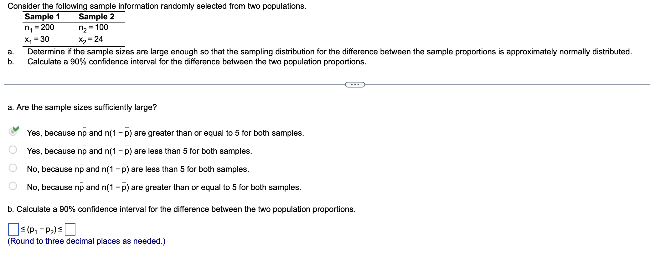 Solved Consider the following sample information randomly | Chegg.com