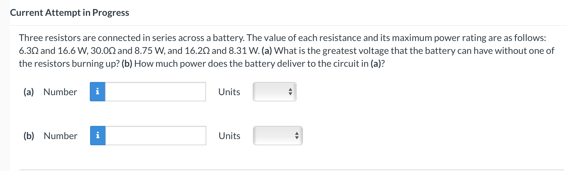 Solved Three resistors are connected in series across a | Chegg.com