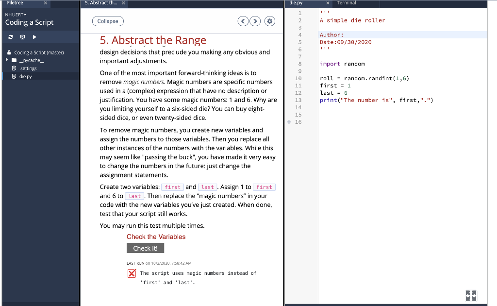 Solved I keep getting the following error: The script uses | Chegg.com