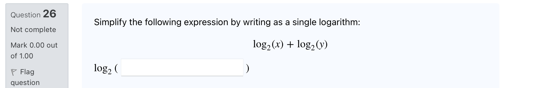 Solved Question 26 Simplify the following expression by | Chegg.com