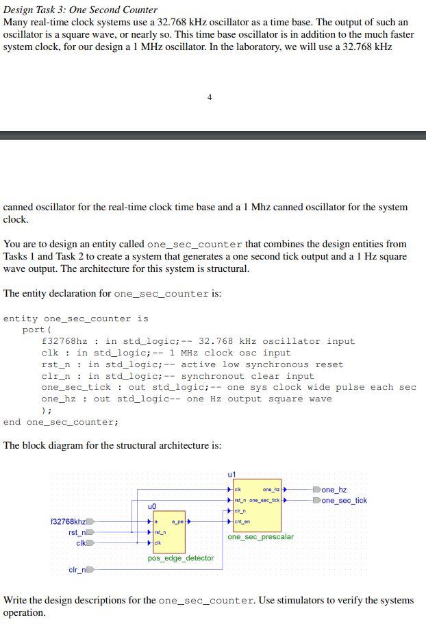 Design Tasks You must design five sequential | Chegg.com