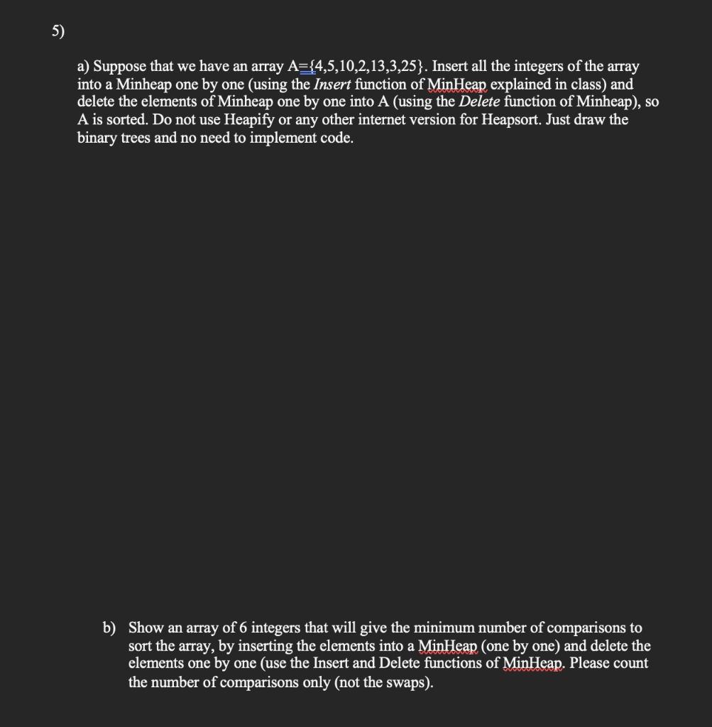Solved Please only answer number 5B asap and do not | Chegg.com