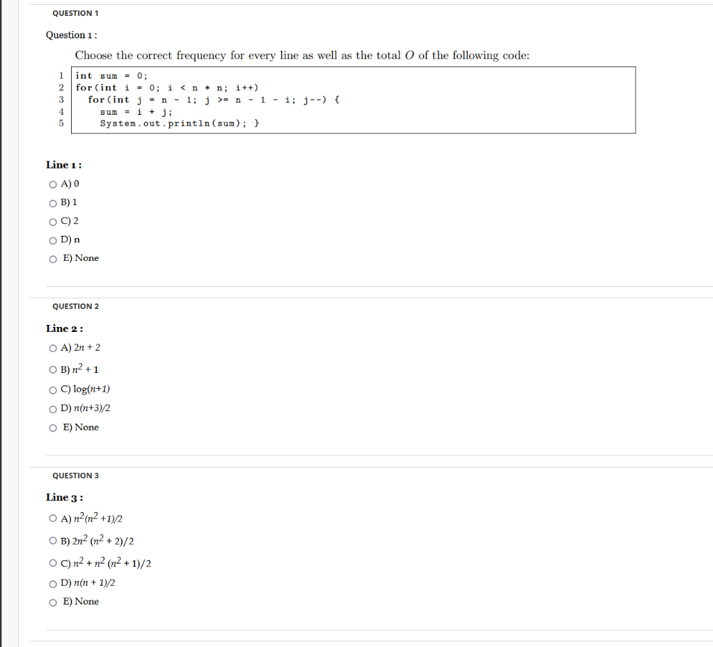 Solved Choose the correct frequency for every line as well | Chegg.com