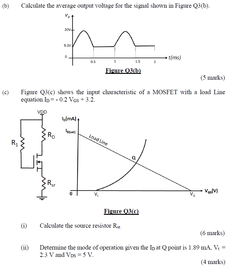 Solved (b) Calculate the average output voltage for the | Chegg.com