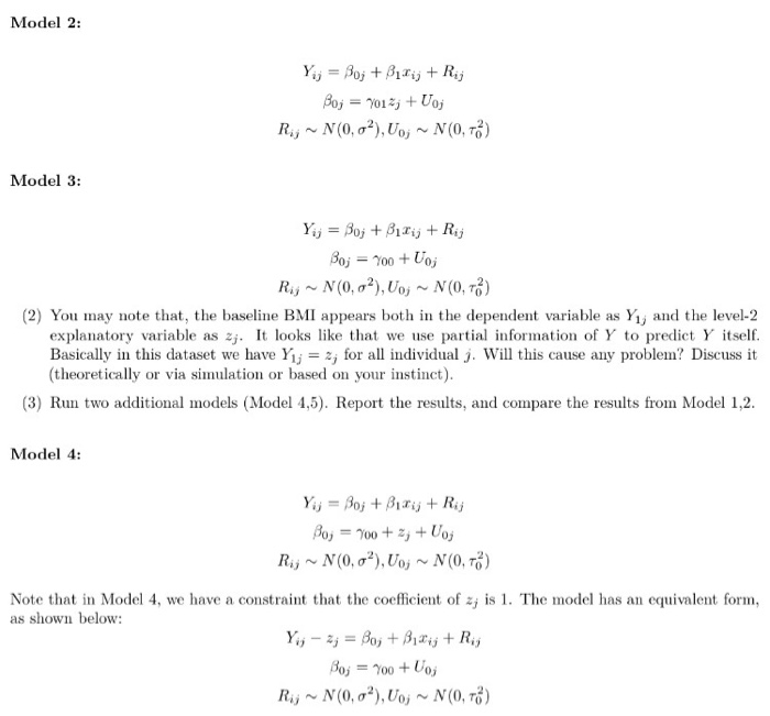 Solved Question (HLM: the Random Intercept Model) A small | Chegg.com