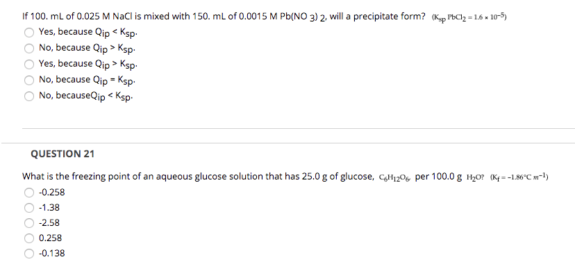 Solved If 100. mL of 0.025 M NaCl is mixed with 150. mL of | Chegg.com
