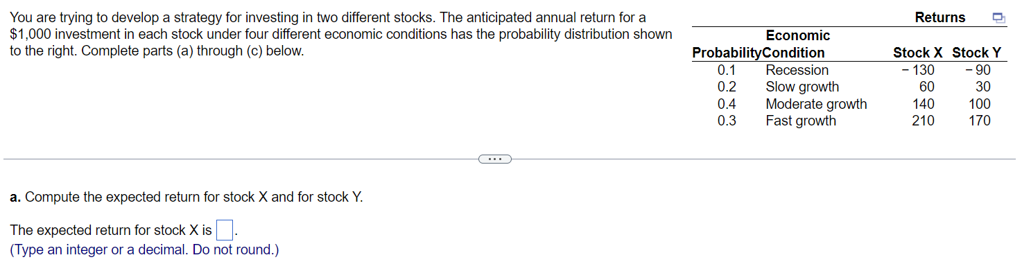 Solved Given the probability distributions shown to the | Chegg.com