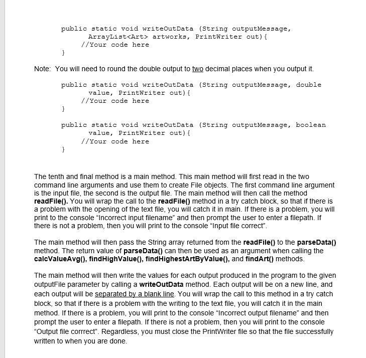 Programming Project 7 - Art Analysis Note: When you | Chegg.com