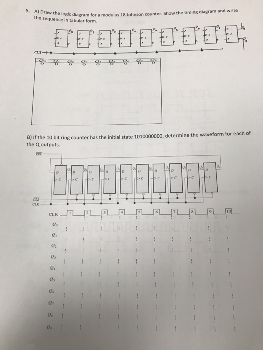 Solved 2. Show a complete timing diagram including the | Chegg.com
