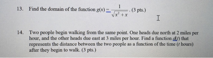 Solved Find the domain of the function g(x) = 1/Squareroot | Chegg.com
