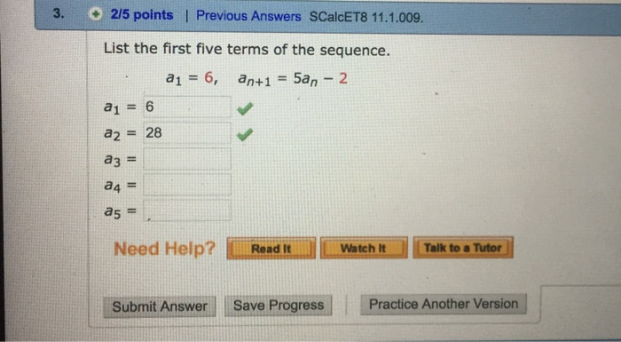 Solved 3. O 2/5 points | Previous Answers SCalcET8 11.1.009. | Chegg.com Solved 3. O 2/5 points | Previous Answers SCalcET8 11.1.009. | Chegg.com