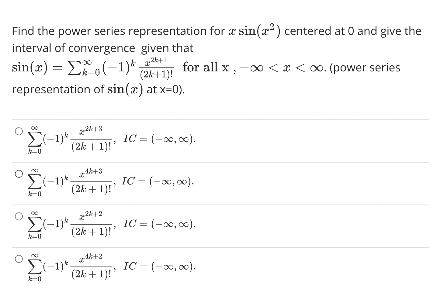 Solved Find the power series representation for a sin(x2) | Chegg.com