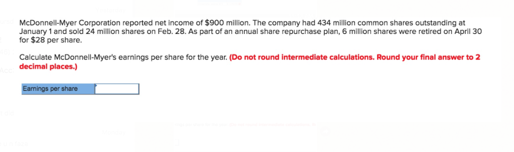 Solved McDonnell-Myer Corporation reported net income of | Chegg.com