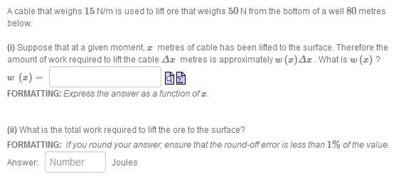 Solved A cable that weighs 15 N/m is used to lift ore that | Chegg.com