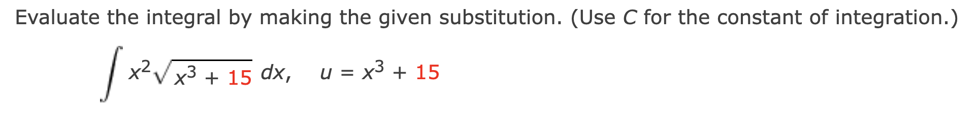 Solved Evaluate the integral by making the given | Chegg.com