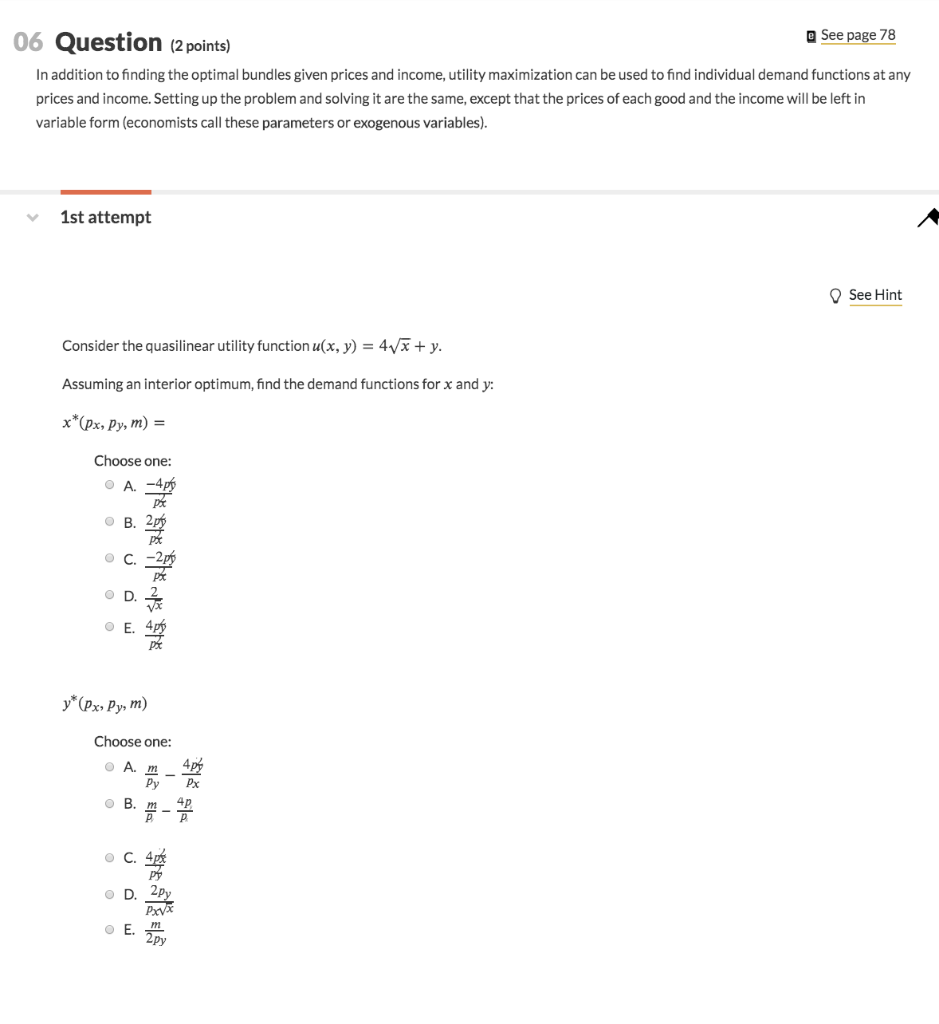Solved @ See page 78 06 Question (2 points) In addition to | Chegg.com