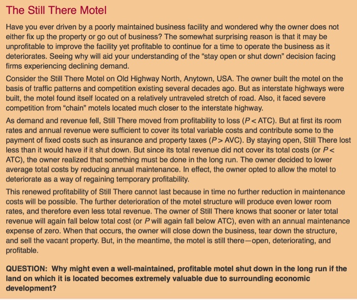 Solved Have you ever driven by a poorly maintained business | Chegg.com