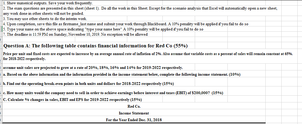 Qoestion B (45%) Using the information below, | Chegg.com