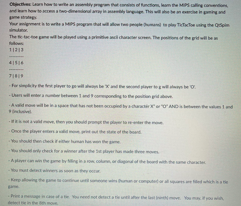 Solved Objectives: Learn how to write an assembly program | Chegg.com
