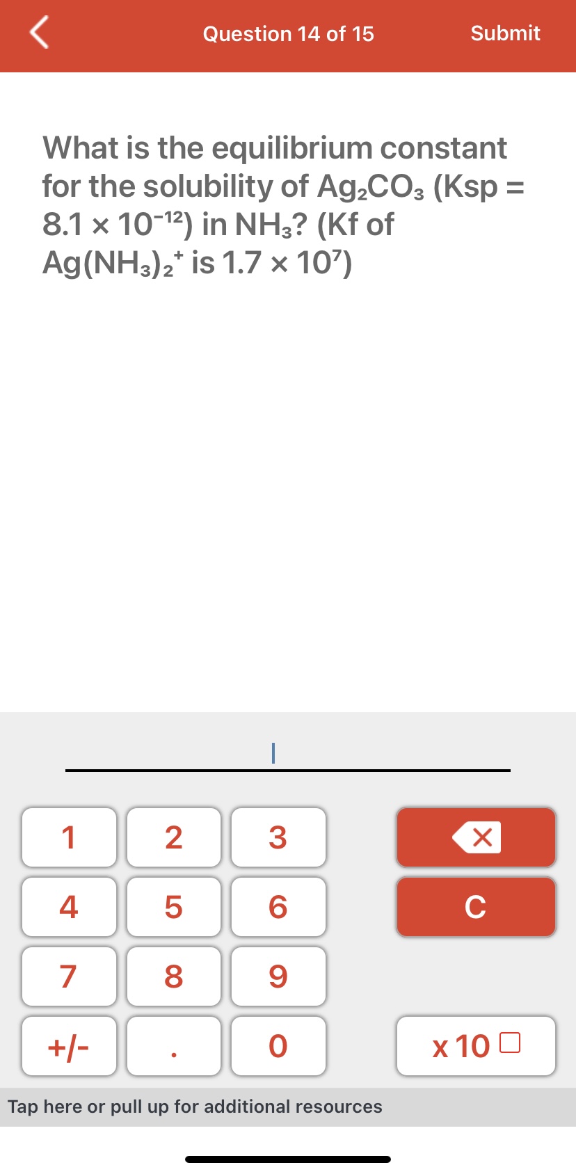Solved What is the equilibrium constant for the solubility | Chegg.com