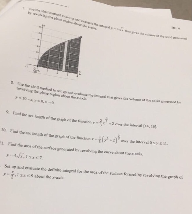 Solved the shell method to set up and evaluate the integral | Chegg.com