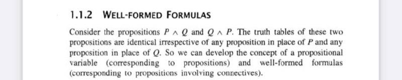 Solved 1.1.2 WELL-FORMED FORMULAS Consider the propositions | Chegg.com