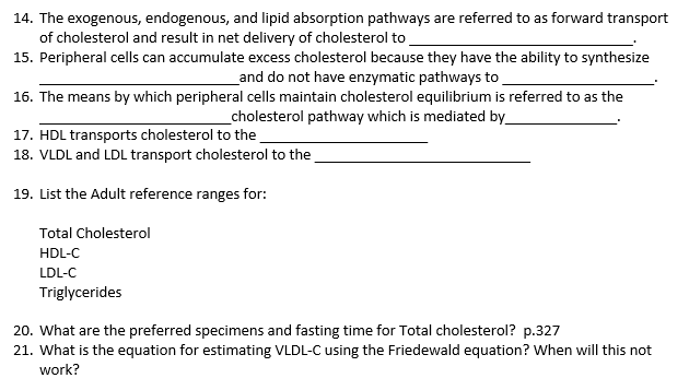 Solved 14. The exogenous, endogenous, and lipid absorption | Chegg.com Solved 14. The exogenous, endogenous, and lipid absorption | Chegg.com