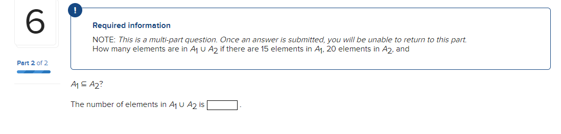 Solved Required information NOTE: This is a multi-part | Chegg.com