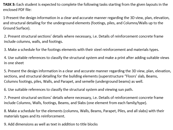 TASK 3: Each student is expected to complete the | Chegg.com