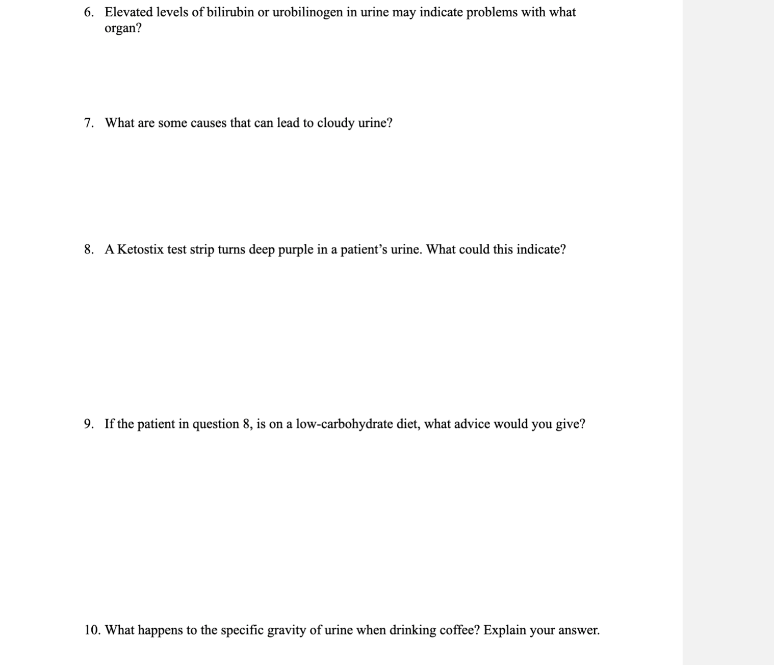 Solved 6. Elevated levels of bilirubin or urobilinogen in | Chegg.com