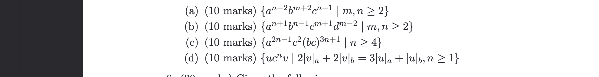 Solved write context free grammars for each of ﻿these | Chegg.com