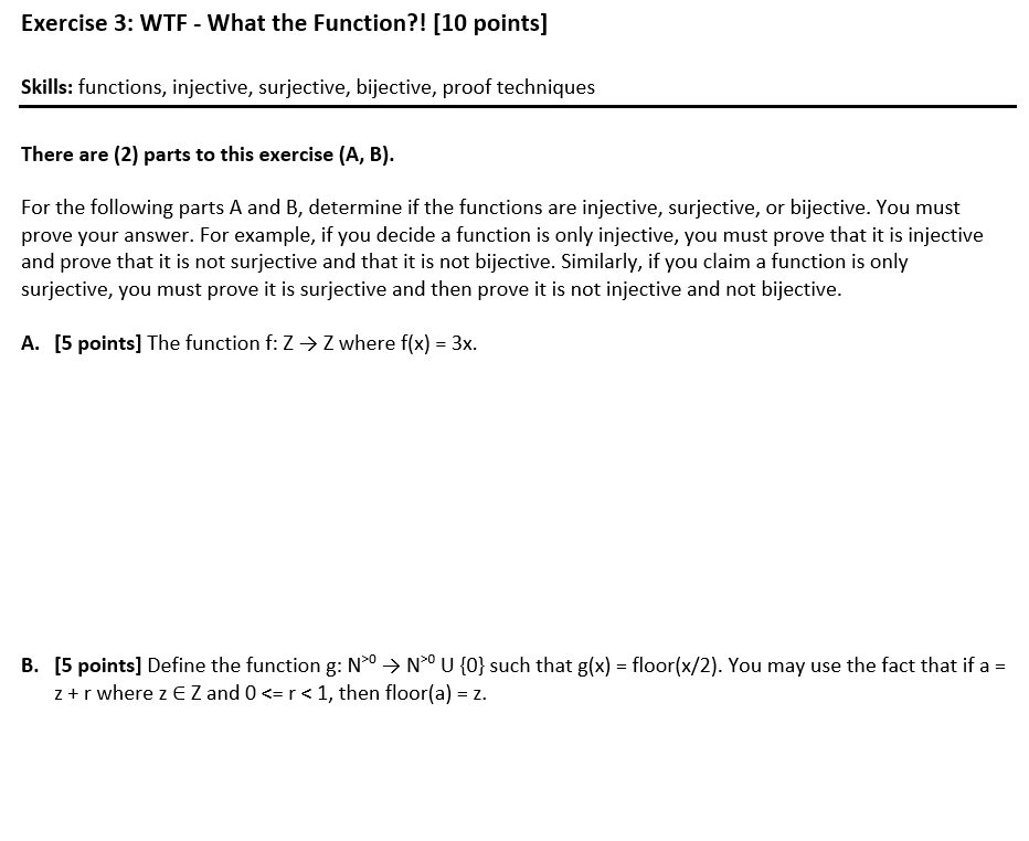 Solved Exercise 3: WTF - What the Function?! (10 points) | Chegg.com