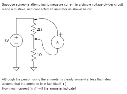Solved Suppose someone attempting to measure current in a | Chegg.com